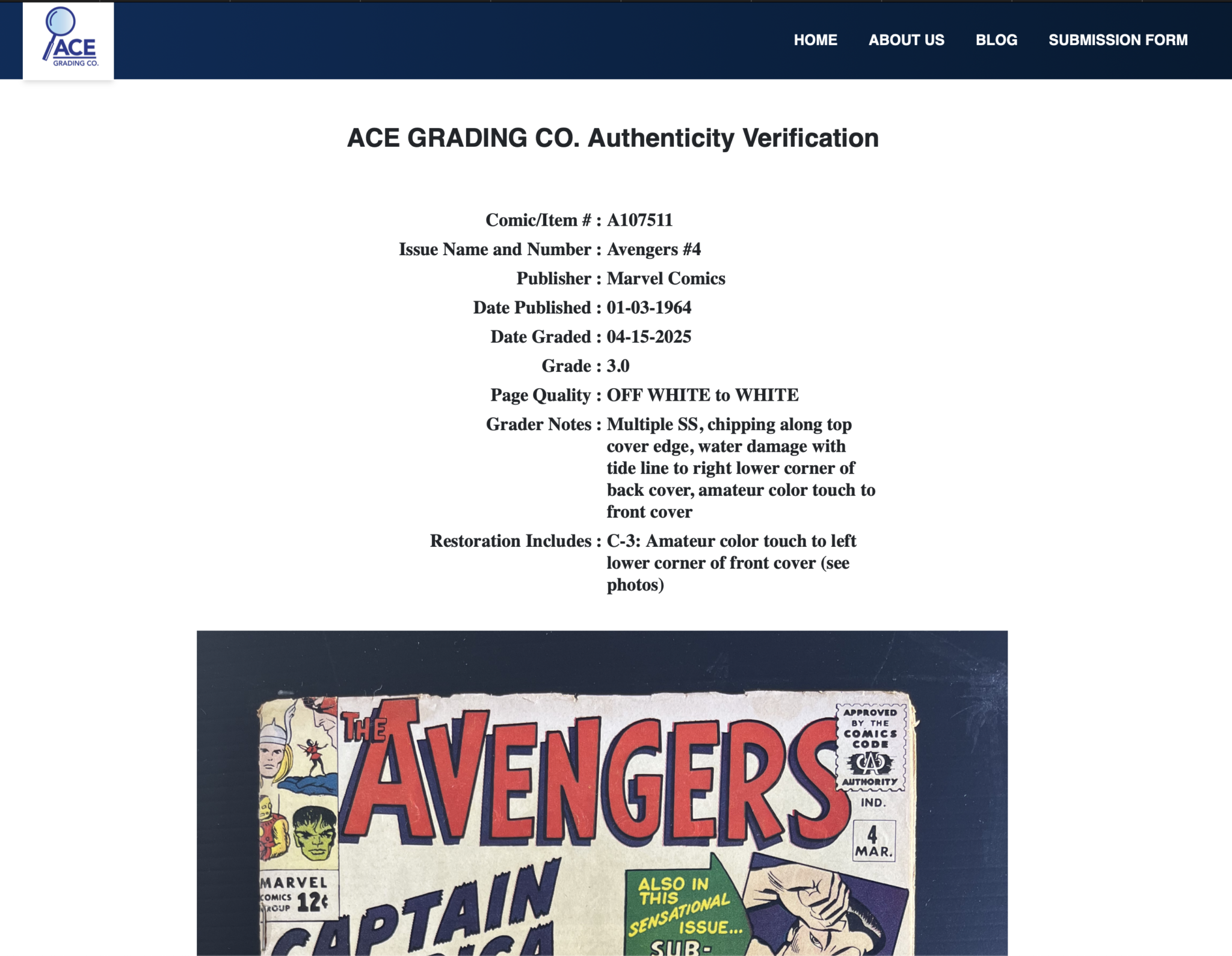 ACE Grading Company: Collector Friendly Professional Comic Book Grading ...